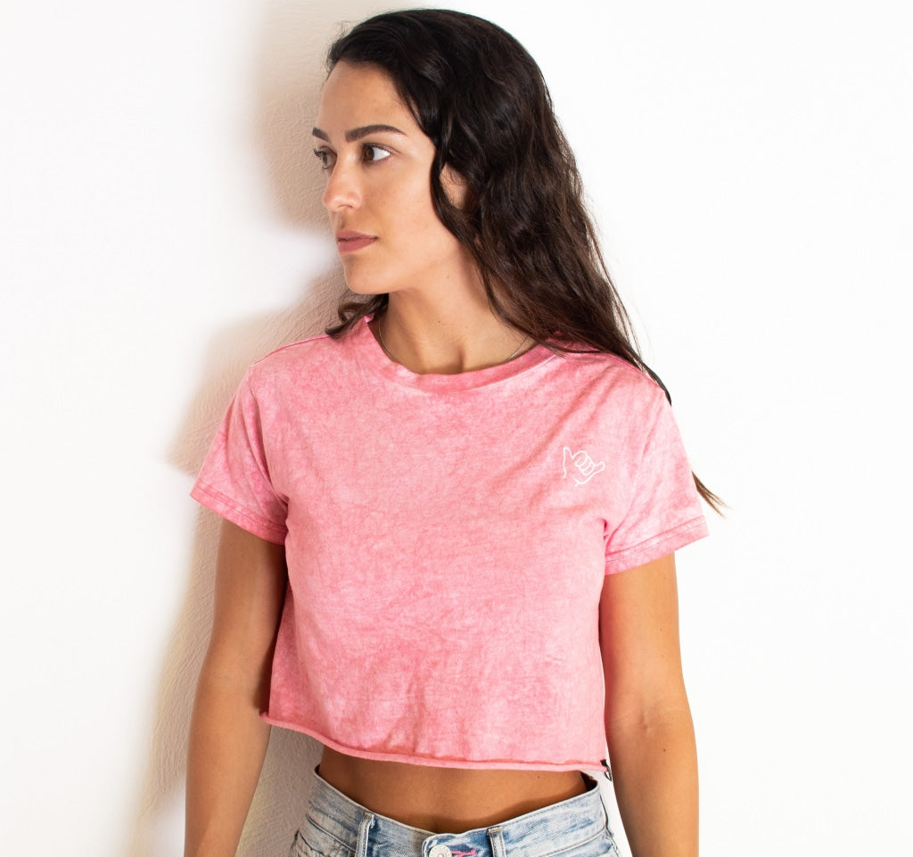 Playera GUD LIFE Crop Top Rosa